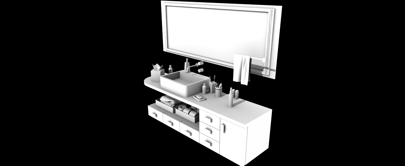 bathroom counter render ready 3D Models in Bathroom 3DExport