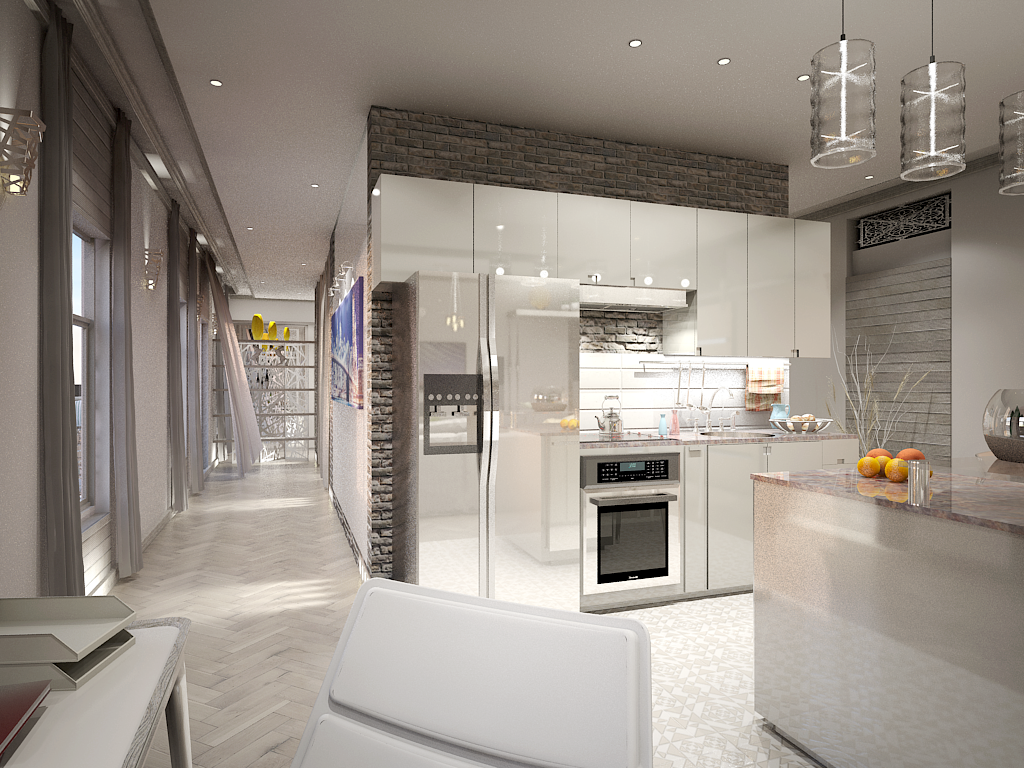 Small Kitchen Render Ready 3D Model in Kitchen 3DExport