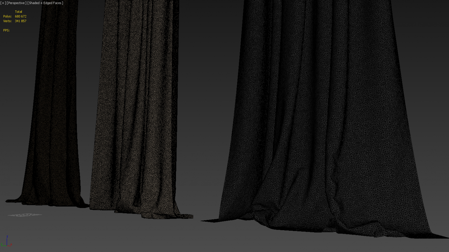 three curtains 3D Models in Miscellaneous 3DExport
