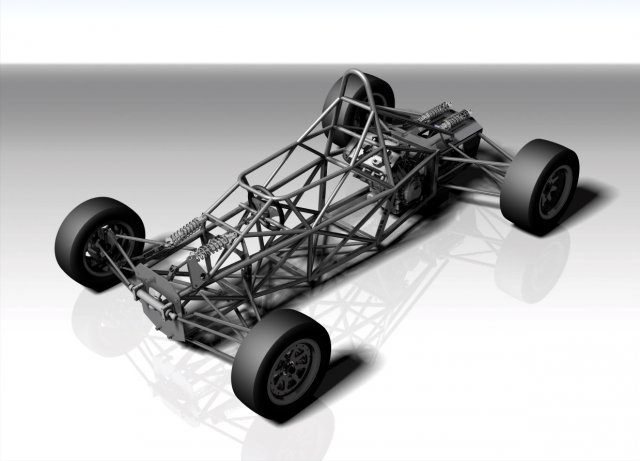formula car full chassis 3D Model in Concept 3DExport