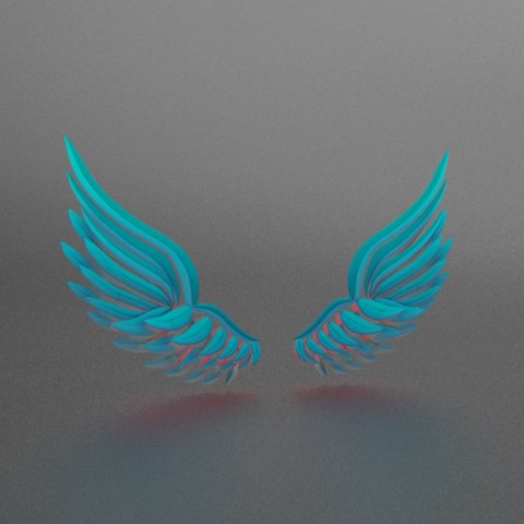 wings Free 3D Model in Anatomy 3DExport