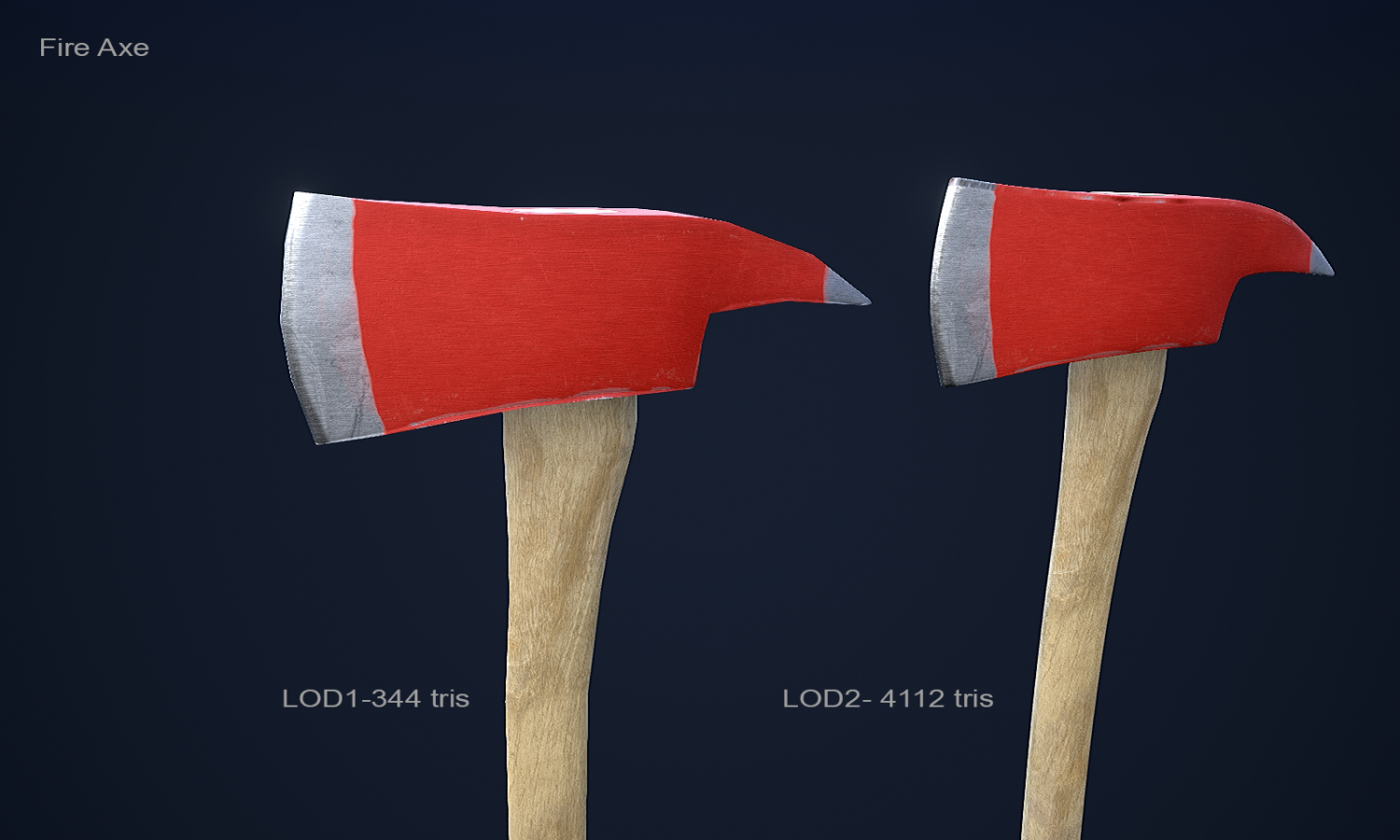 fire axes 1 plus 1 pbr game ready 3D Model in Tools 3DExport