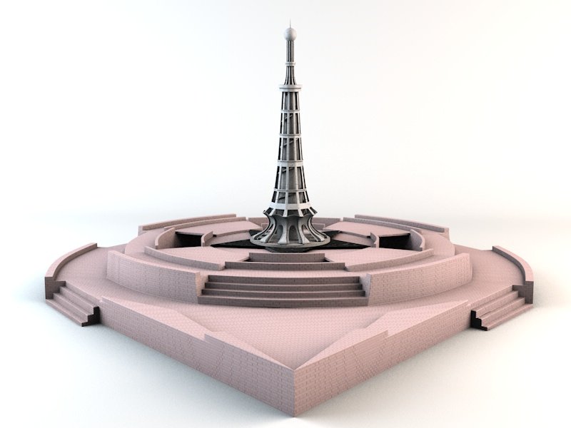 Minar-e-Pakistan Lahore 3D Model in Landmarks 3DExport