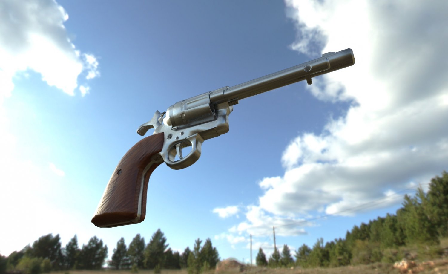 Revolver Colt Single Action Army 3D Model in Pistol 3DExport
