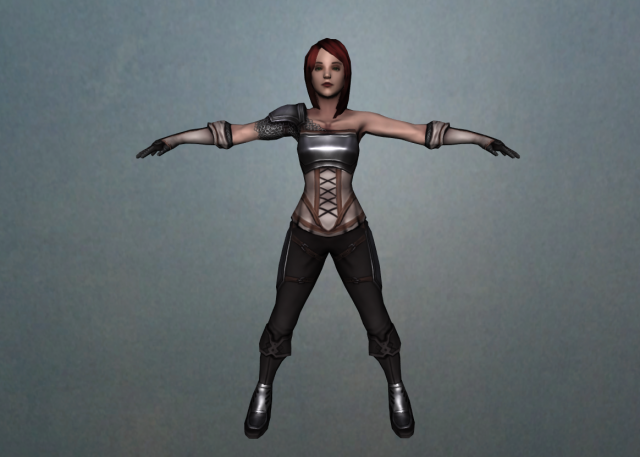 female warrior 3D Model in Woman 3DExport