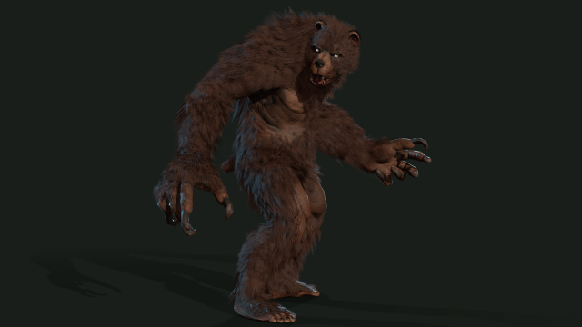 werebear 3D Model in Monster 3DExport