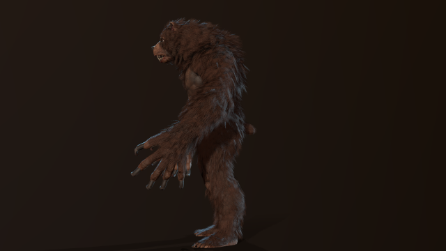 werebear 3D Model in Monster 3DExport