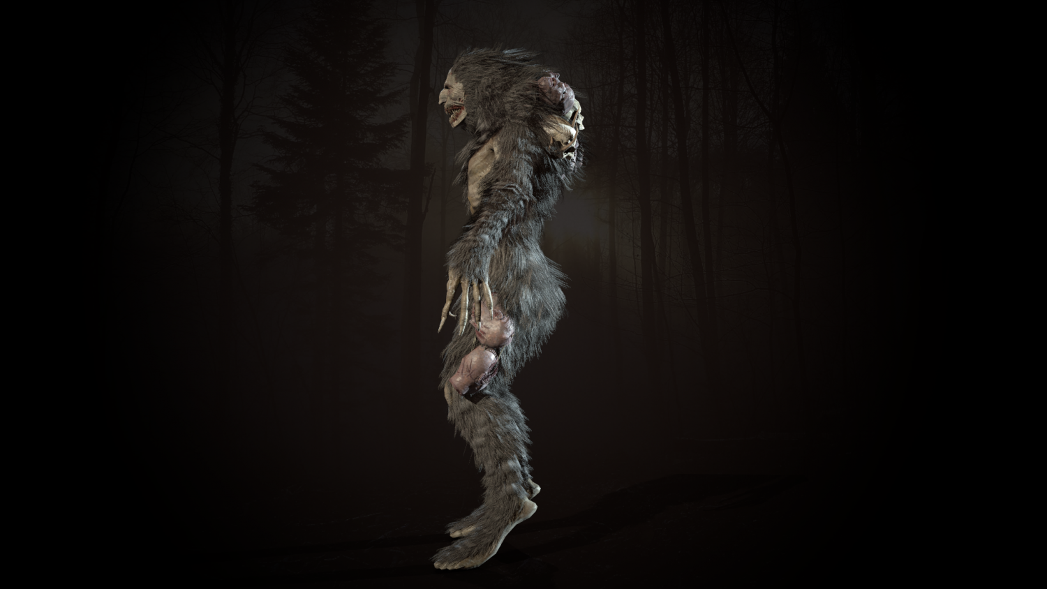 Wendigo 3D Model in Monster 3DExport