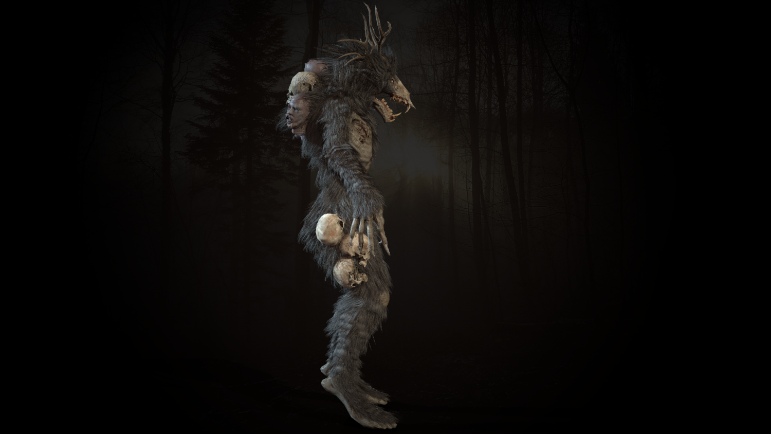 Wendigo 3D Model in Monster 3DExport