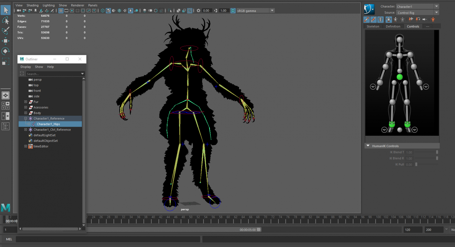 Wendigo 3D Model in Monster 3DExport