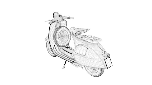 Classic Vintage Vespa 3D Model in Motorcycle 3DExport