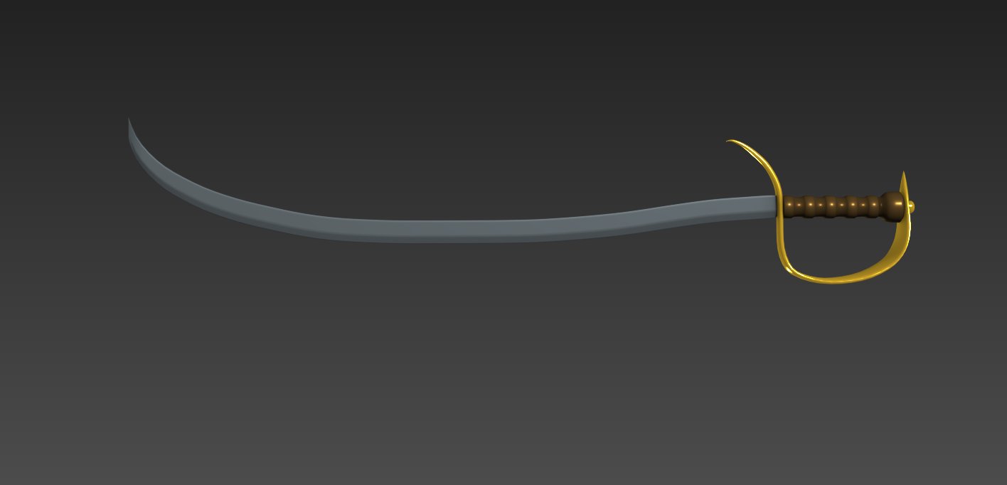Pirate Sword 3D Model in Other 3DExport