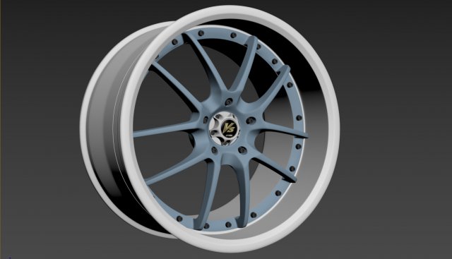 WORK VS-SS Wheel 3D Model in Parts of auto 3DExport