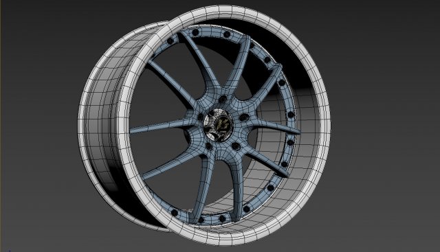 WORK VS-SS Wheel 3D Model in Parts of auto 3DExport
