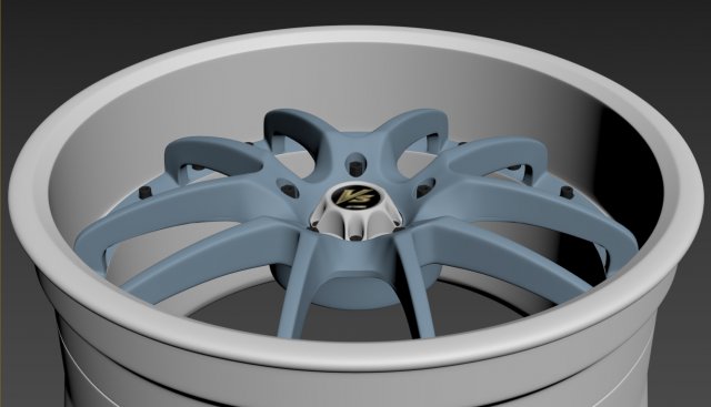 WORK VS-SS Wheel 3D Model in Parts of auto 3DExport
