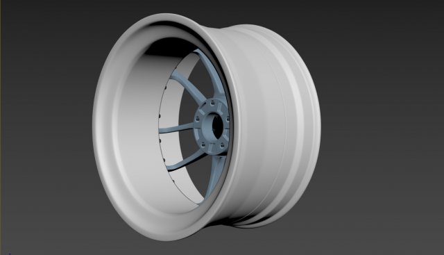 WORK VS-SS Wheel 3D Model in Parts of auto 3DExport