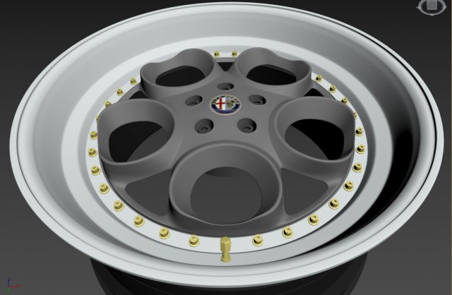 Alfa Romeo custom wheel 3D Model in Parts of auto 3DExport