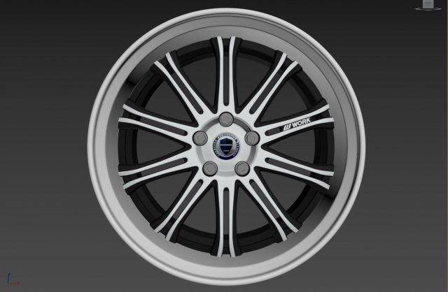 Work Varianza SC1 wheel 3D Model in Parts of auto 3DExport