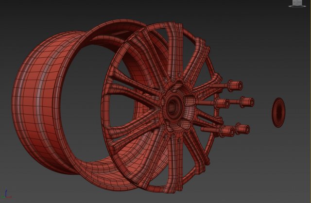Work Varianza SC1 wheel 3D Model in Parts of auto 3DExport