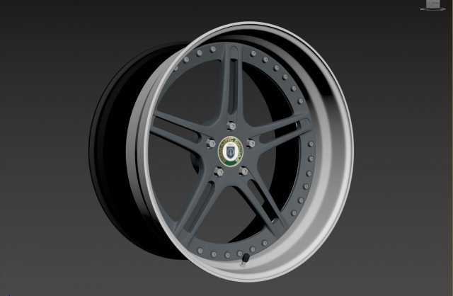 Racing Dynamics RS2 custom wheel 3D Model in Parts of auto 3DExport