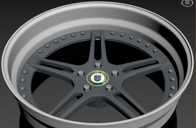 Racing Dynamics RS2 custom wheel 3D Model in Parts of auto 3DExport