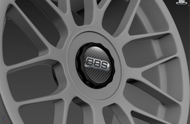 BBS RC wheel 3D Model in Parts of auto 3DExport