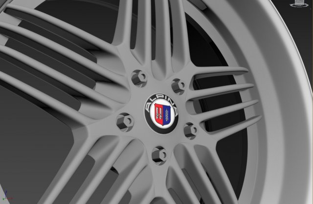 ALPINA Custom wheel 3D Model in Parts of auto 3DExport