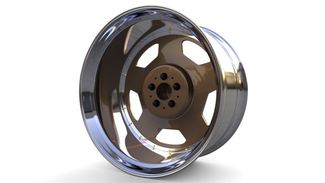 Mercedes-Benz Monoblock Custom Wheel 3D Model in Parts of auto 3DExport