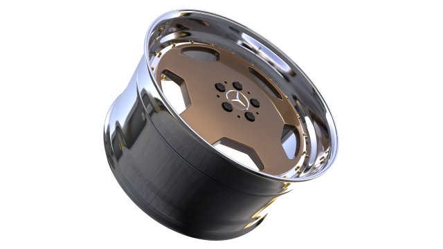Mercedes-Benz Monoblock Custom Wheel 3D Model in Parts of auto 3DExport