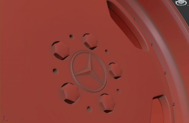 Mercedes-Benz Monoblock Custom Wheel 3D Model in Parts of auto 3DExport