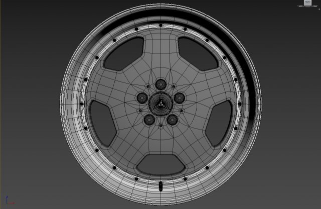 Mercedes-Benz Monoblock Custom Wheel 3D Model in Parts of auto 3DExport