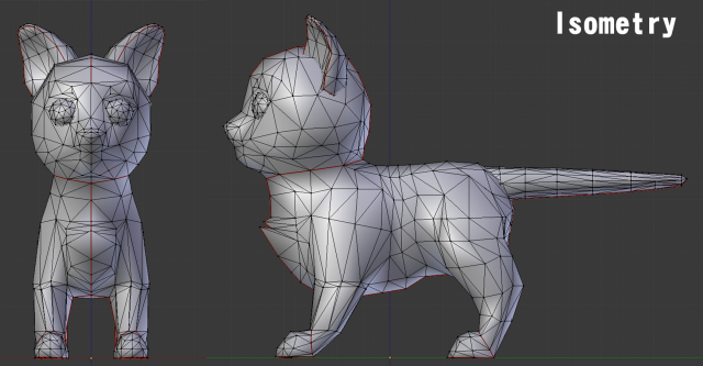 low poly white striped kitty cat for games Free 3D Model in Cat 3DExport