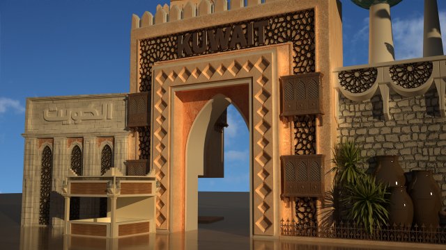 the global village al kuwait 3D Model in Buildings 3DExport