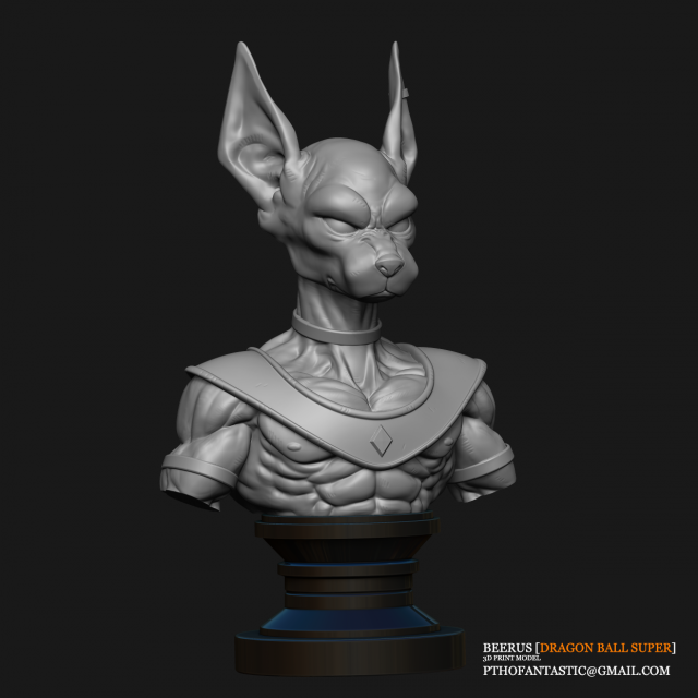 beerus bust 3d printing figurine - beerus stl files print model 3D ...