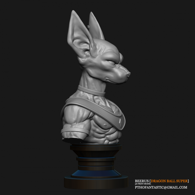 beerus bust 3d printing figurine - beerus stl files print model 3D ...