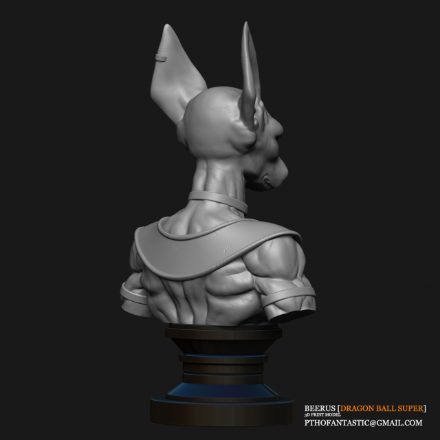 beerus bust 3d printing figurine - beerus stl files print model 3D ...