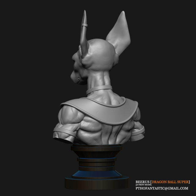 beerus bust 3d printing figurine - beerus stl files print model 3D ...