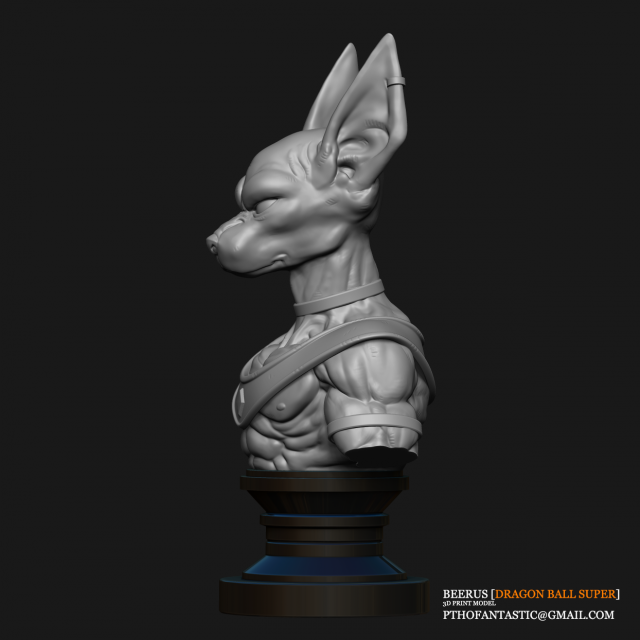 beerus bust 3d printing figurine - beerus stl files print model 3D ...