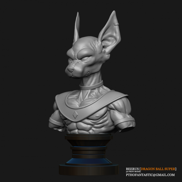 beerus bust 3d printing figurine - beerus stl files print model 3D ...