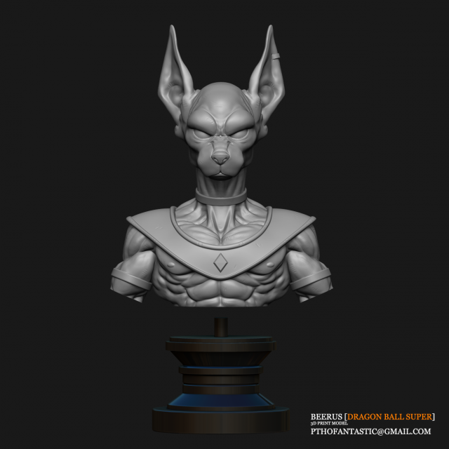 beerus bust 3d printing figurine - beerus stl files print model 3D ...