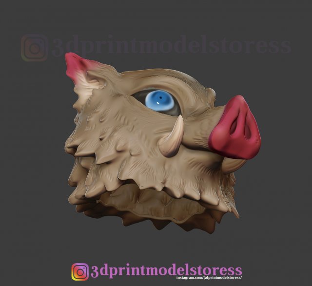 demon slayer inosuke mask kimetsu no yaiba cosplay helmet 3D Print ...