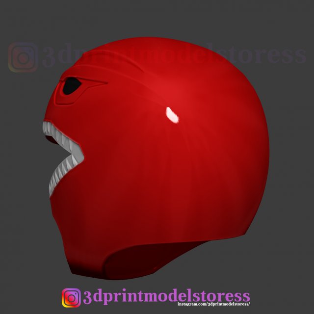 red ranger mighty morphin power ranger helmet cosplay stl file 3D Print ...