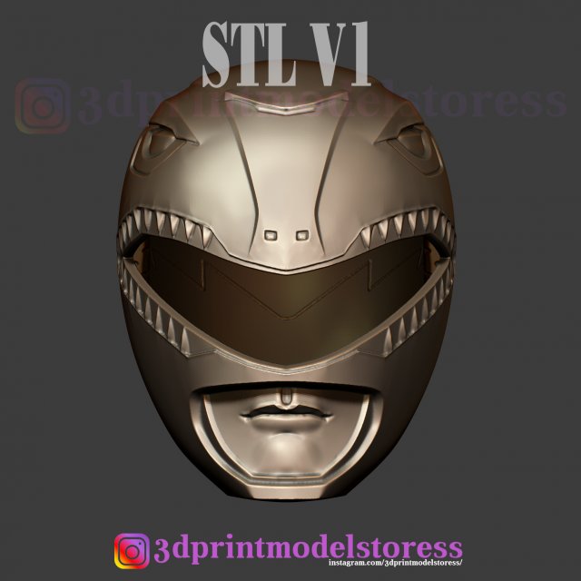 red ranger mighty morphin power ranger helmet cosplay stl file 3D Print ...