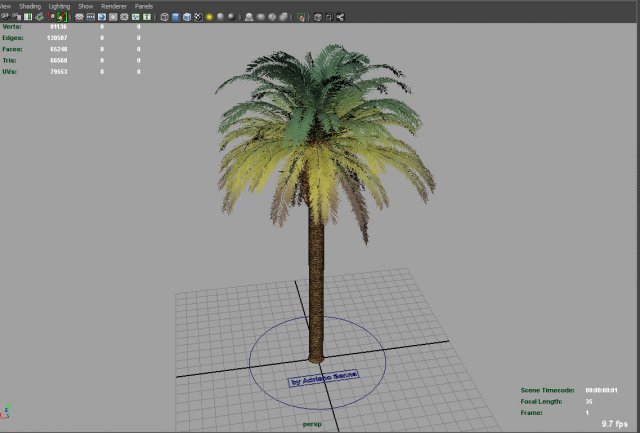 palm tree rigged for maya hd 3D Model in Tree 3DExport