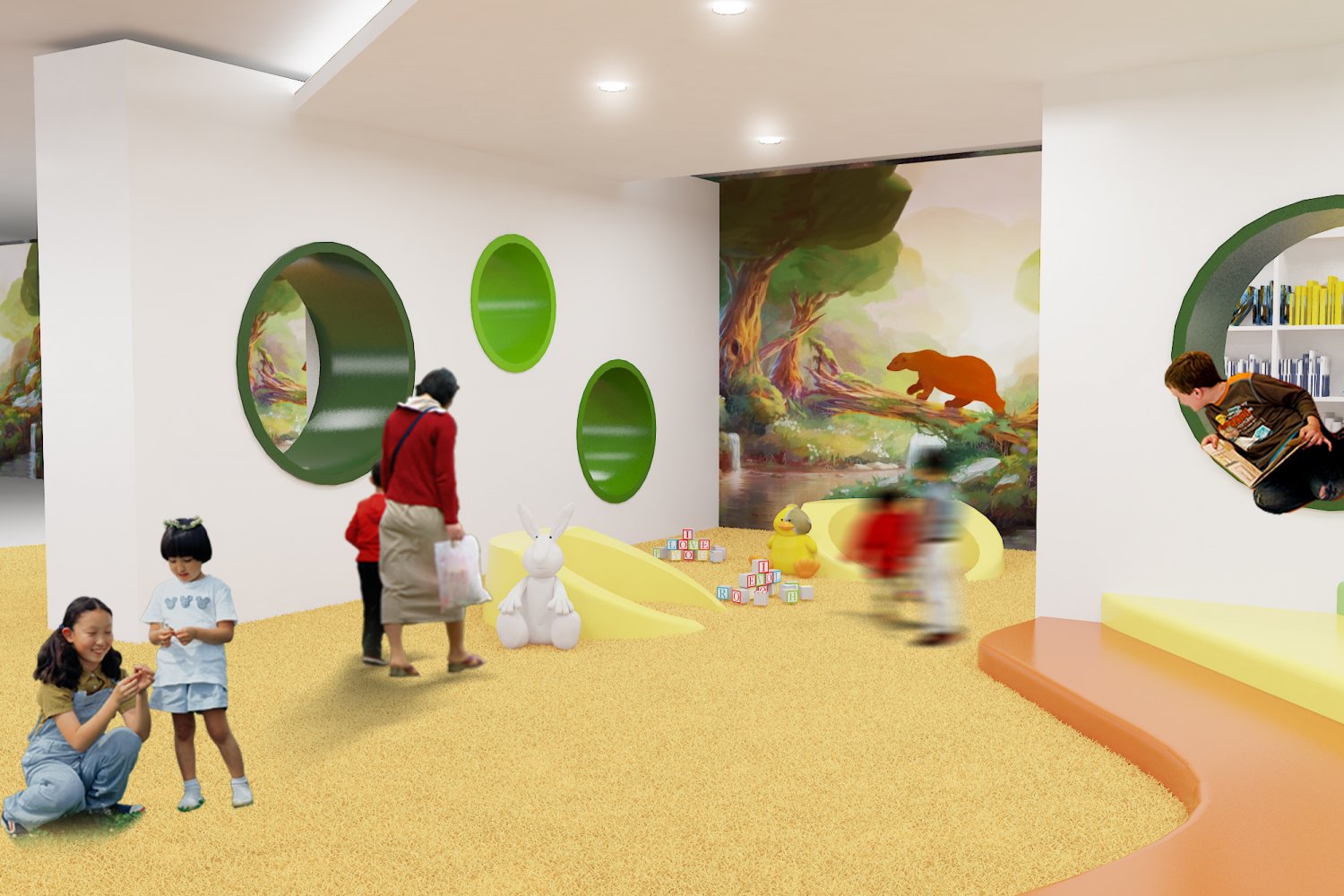 kids library 3D Models in Store Spaces 3DExport