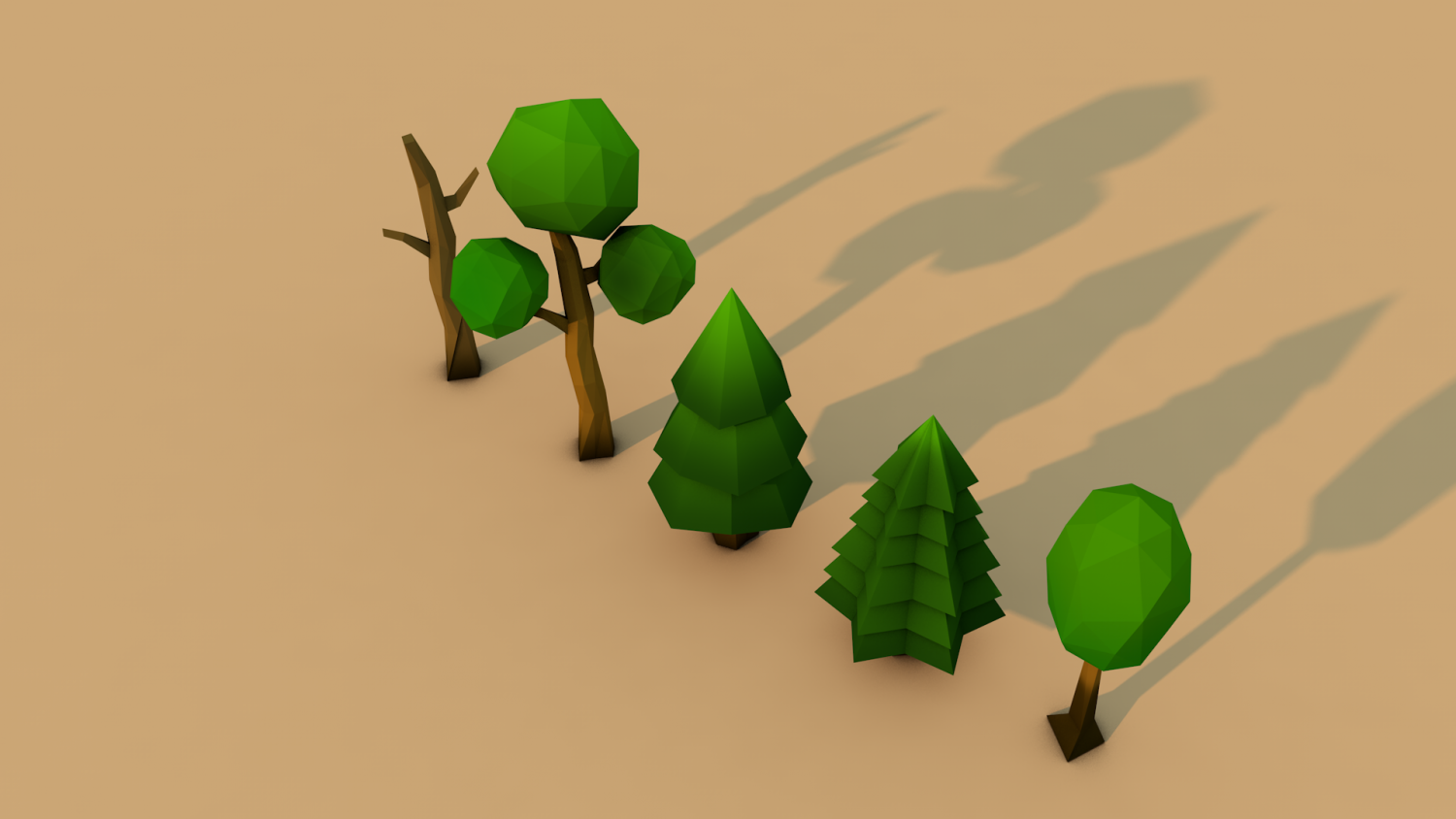 low poly trees 3D Models in Tree 3DExport