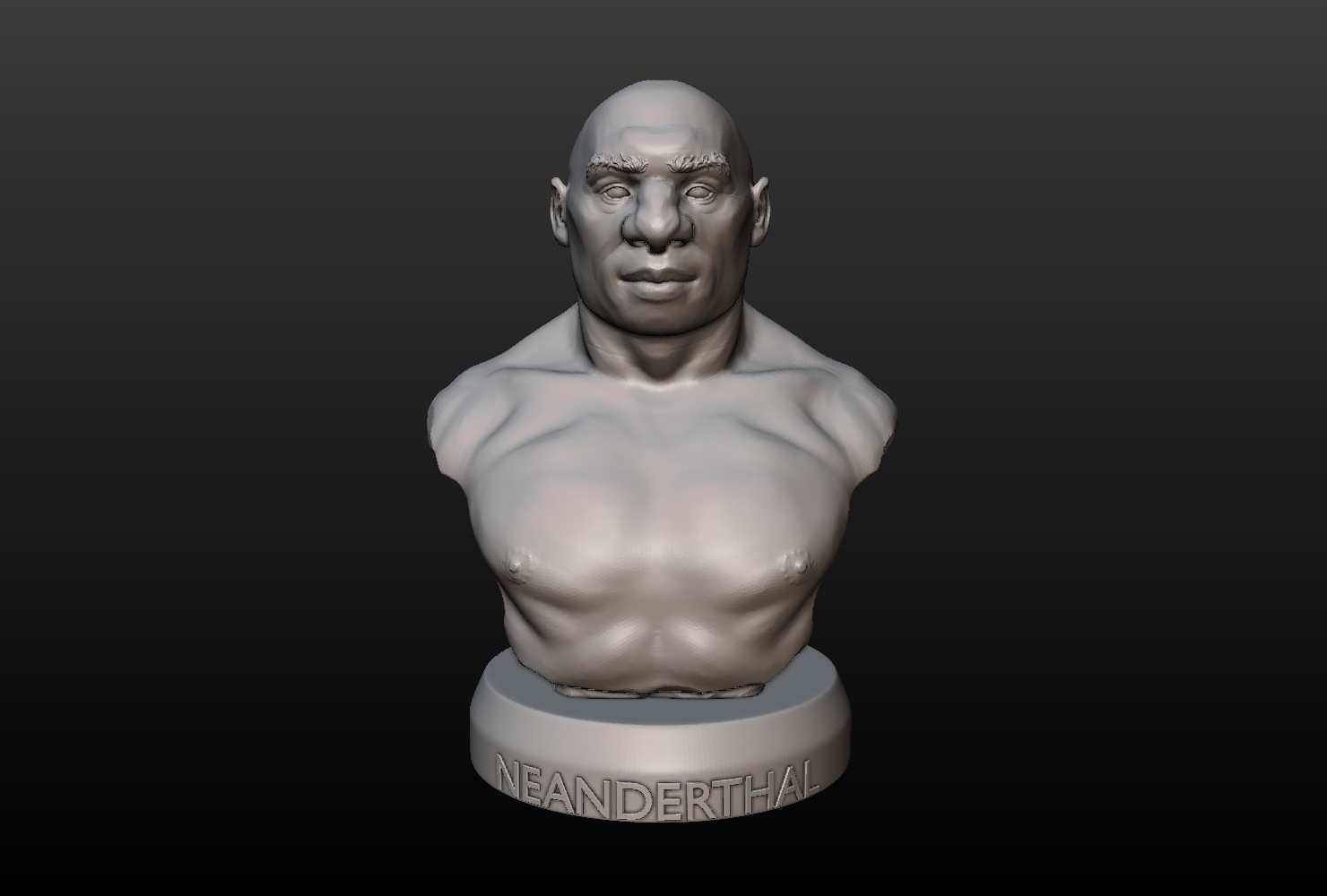 Neanderthal bust 3D Model in Figurines 3DExport