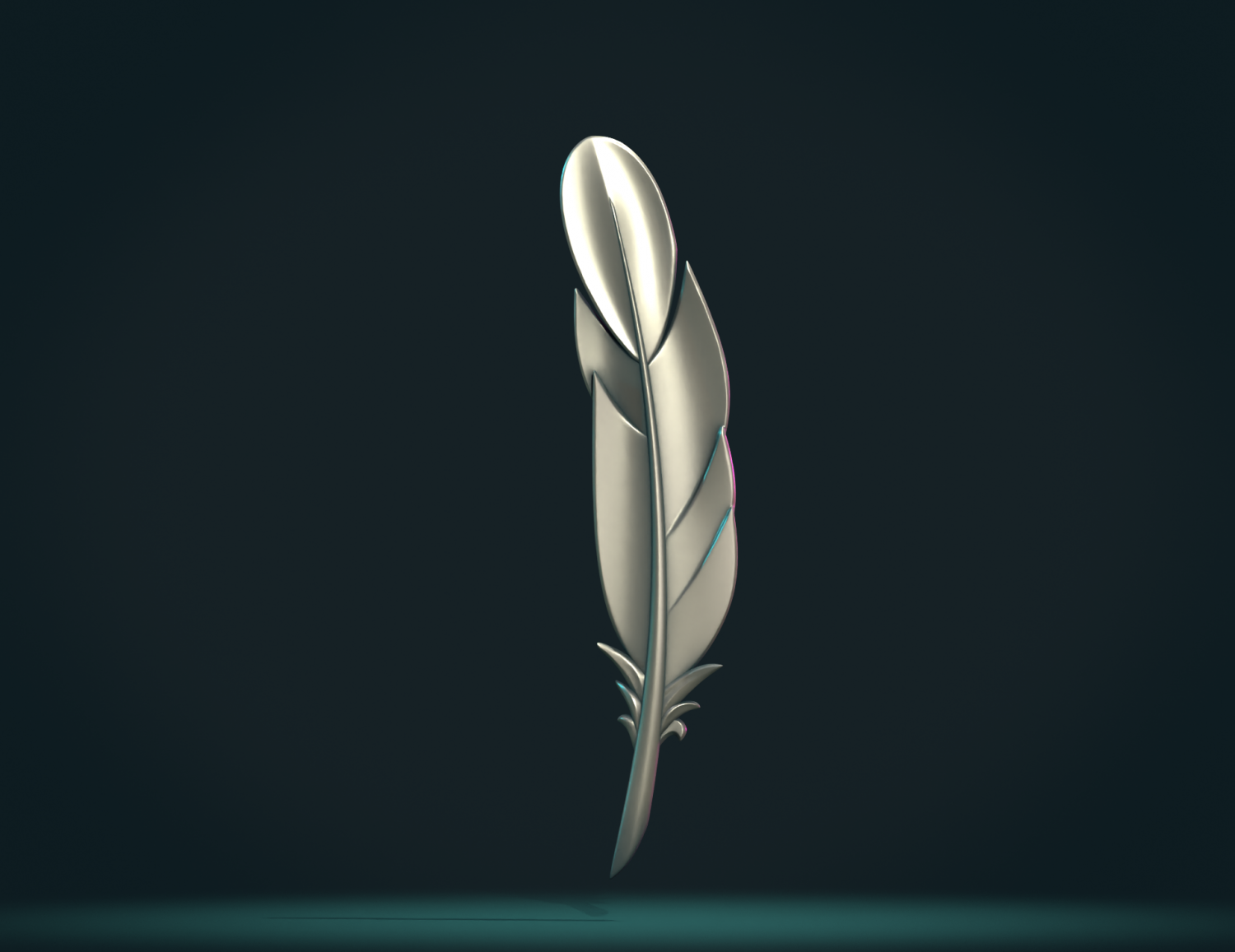 Stylized Feather 3D Print Models in Other 3DExport