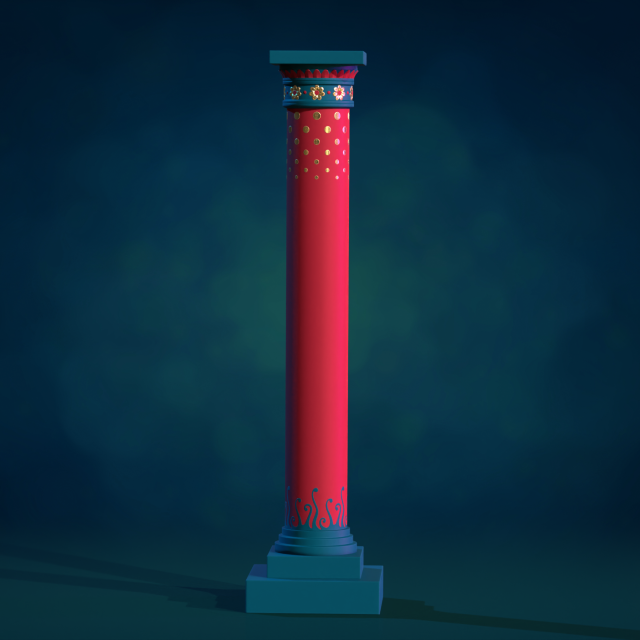 Pillar Column textured 3D Print Model in Other 3DExport