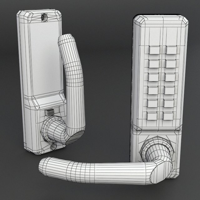 digital door lock 3D Model in Door 3DExport